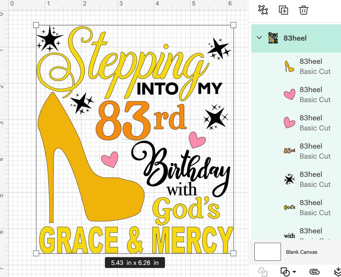 Stepping Into My 83rd Birthday With Gods Grace and Mercy Svg, 83rd ...