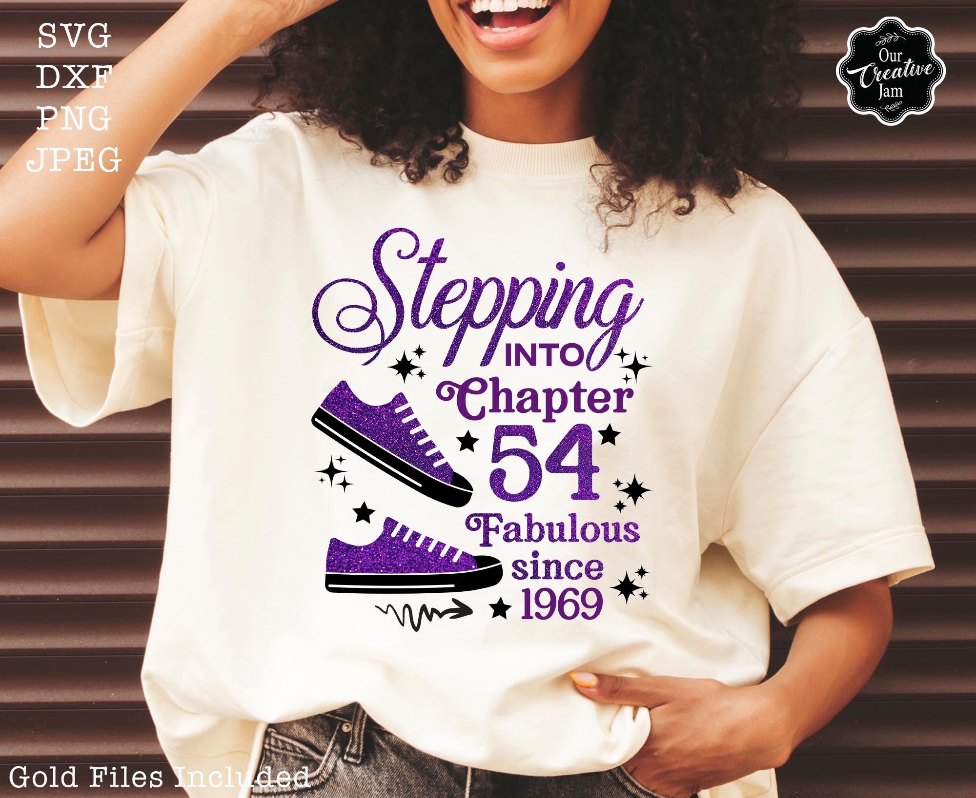 Stepping Into My 54 Chapter Fabulous Since 1969 Svg, 54th Birthday Svg ...