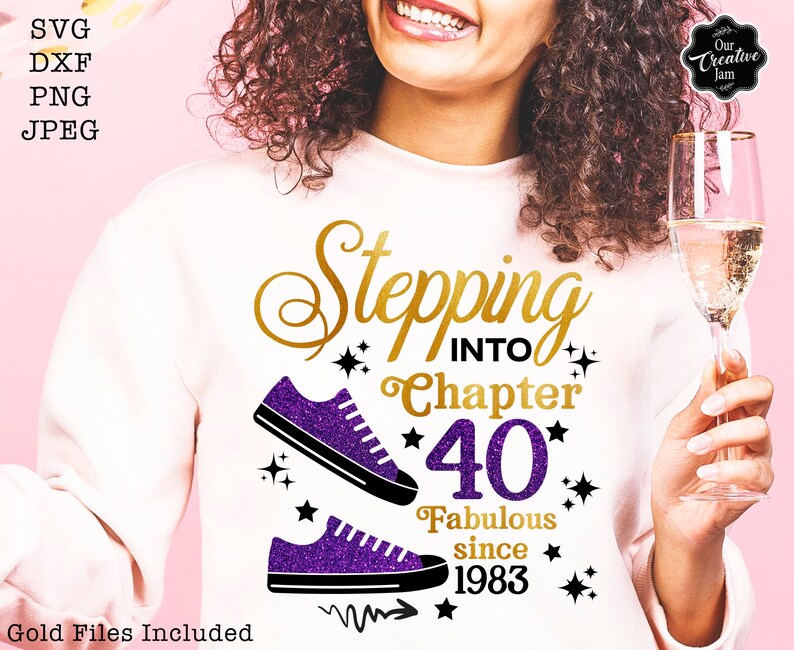 Stepping Into Chapter 40 Fabulous Since 1983 Svg 40th - Etsy