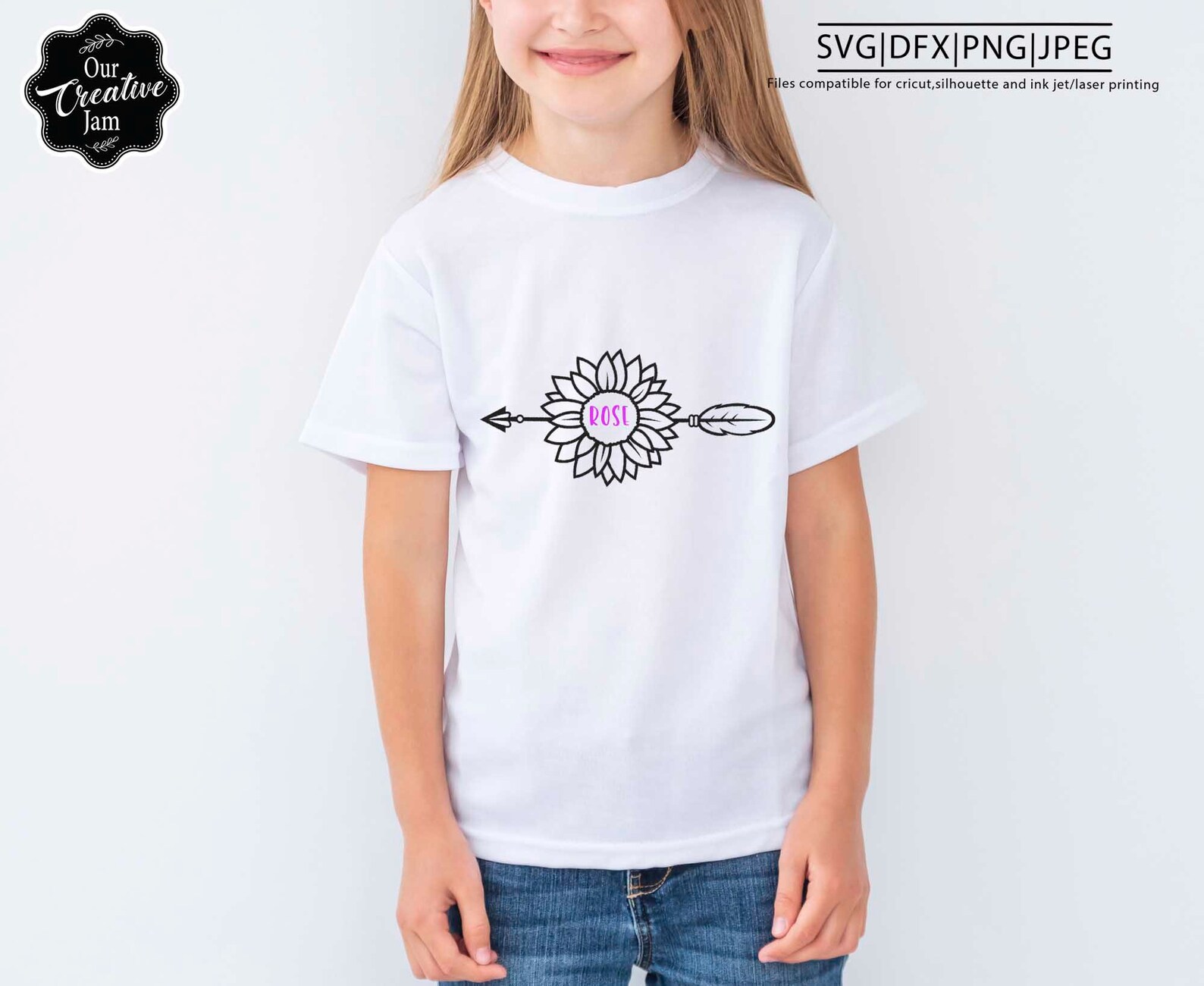 Sunflower With Arrow Svg, Sunflower Name Svg, Sunflower With Name Svg ...