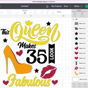 35 and Fabulous Svg, Fabulous at 35svg, 35 and Fab Svg, 35th Birthday ...