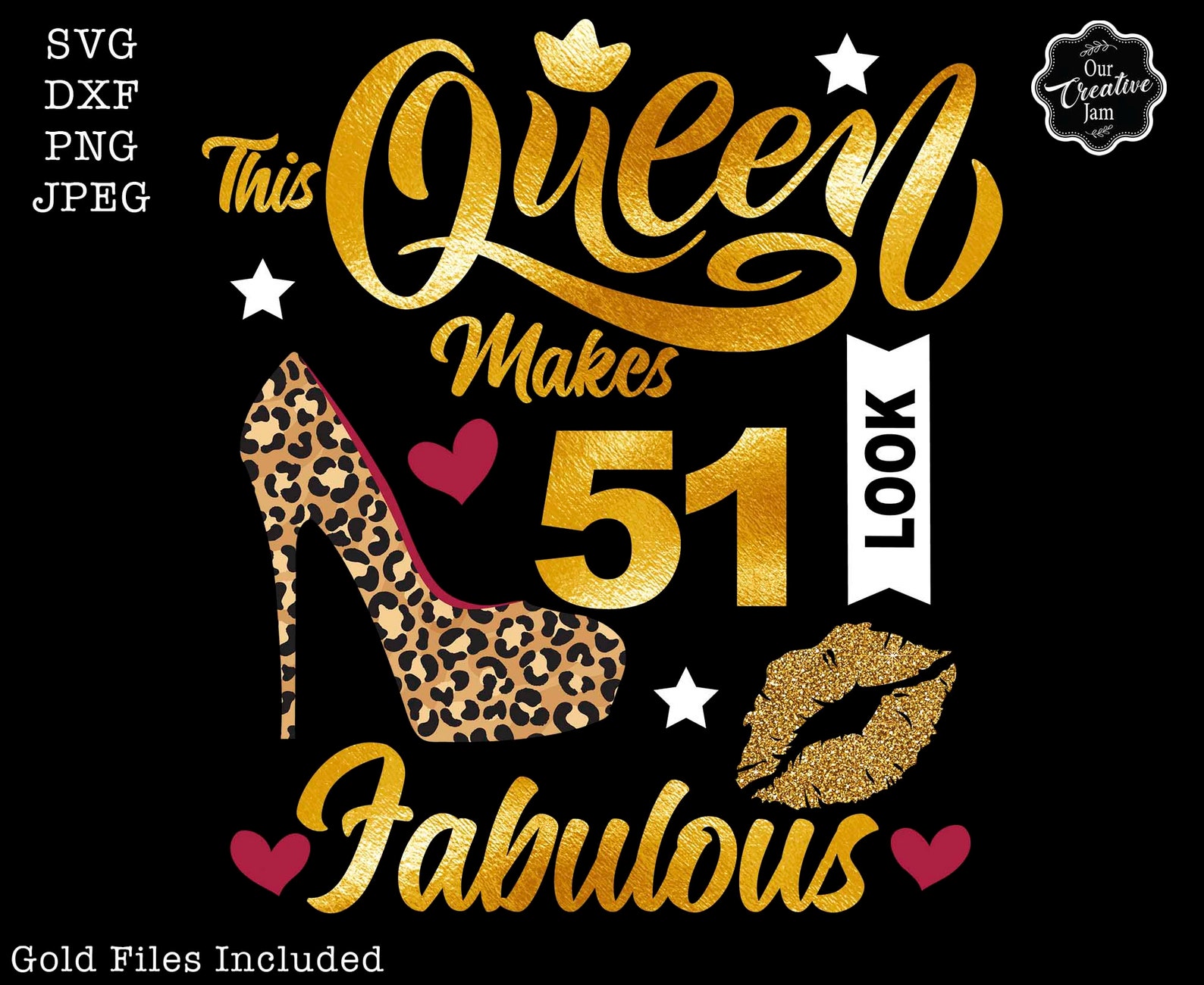 51 and Fabulous Svg 51 and Fab Svg 51st Birthday Svg for - Etsy