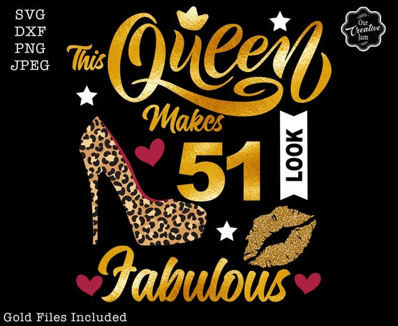 51 and Fabulous Svg 51 and Fab Svg 51st Birthday Svg for - Etsy