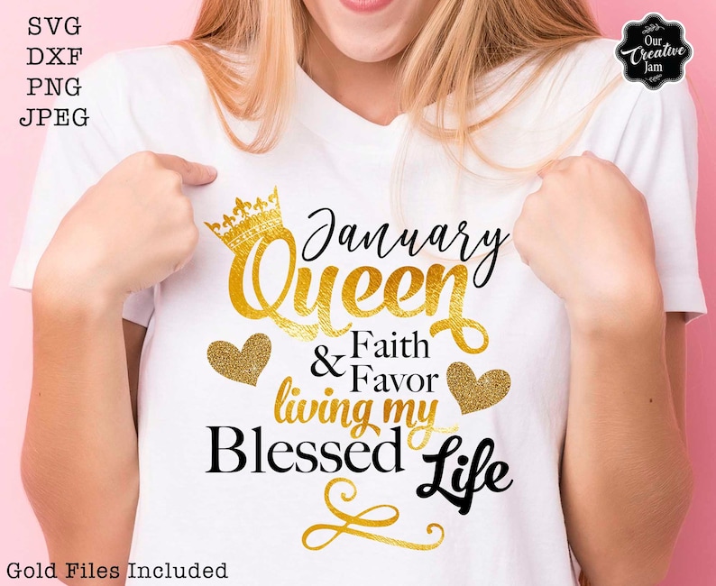 January Queen Svg January Birthday Queen SVG January - Etsy