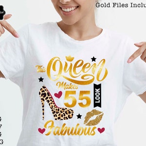 55 and Fabulous Svg, Fabulous at 55 Svg, 55 and Fab Svg, 55th Birthday ...