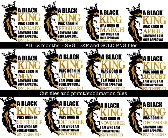 A Black KING SVG Bundle Black King I Am Who I Am Birthday - Etsy