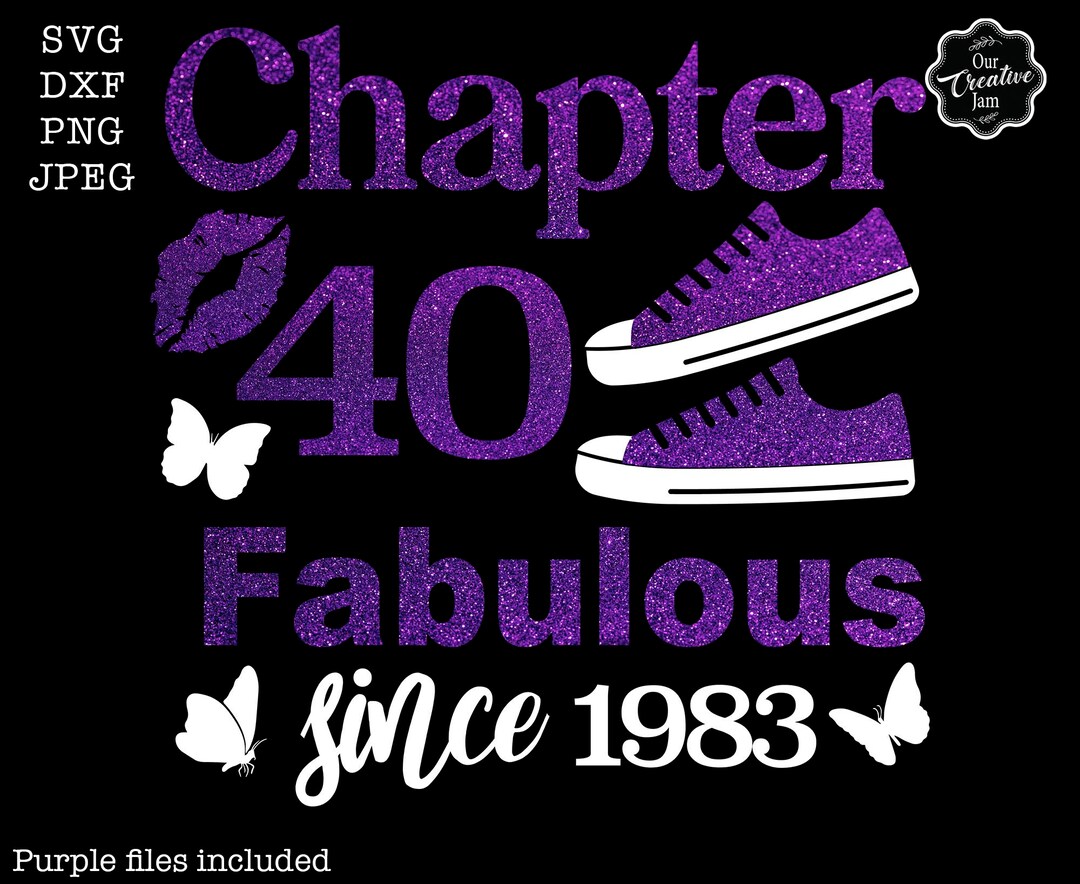 Chapter 40 Fabulous Since 1983 Svg, Fabulous at 40 Svg, 40th Birthday ...