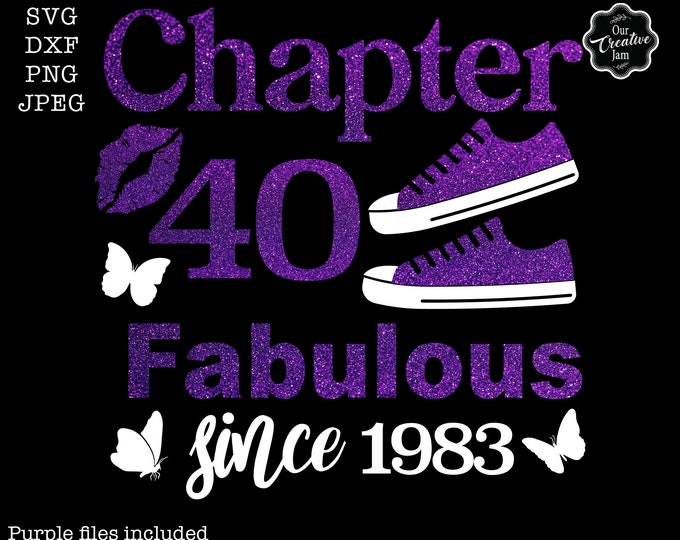 40 and Fabulous SVG 40th Birthday SVG Forty Birthday Shirt - Etsy Canada