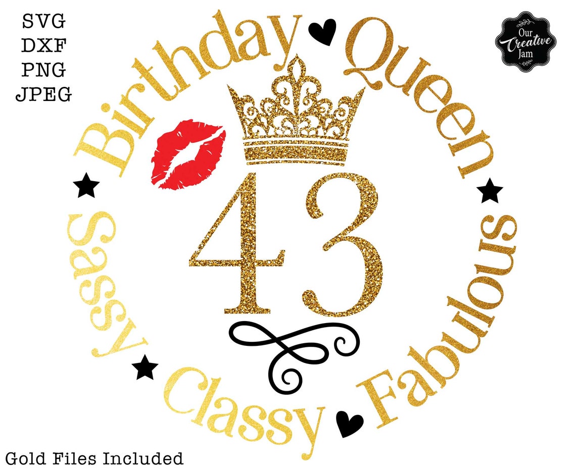 43 and Fabulous Svg 43and Fab Svg 43rd Birthday Svg for - Etsy
