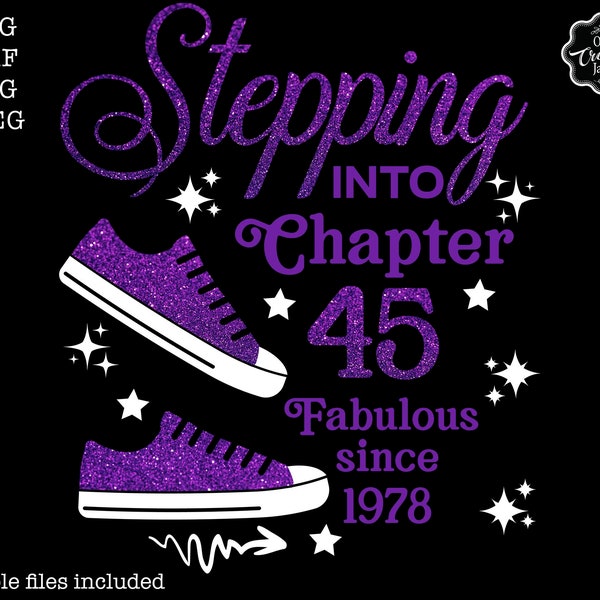 Chapter 45 Fabulous Since 1978 Svg - Etsy
