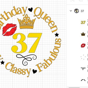 37 Sassy Classy Fabulous Svg, 37th Birthday Svg, 37th Birthday Png ...