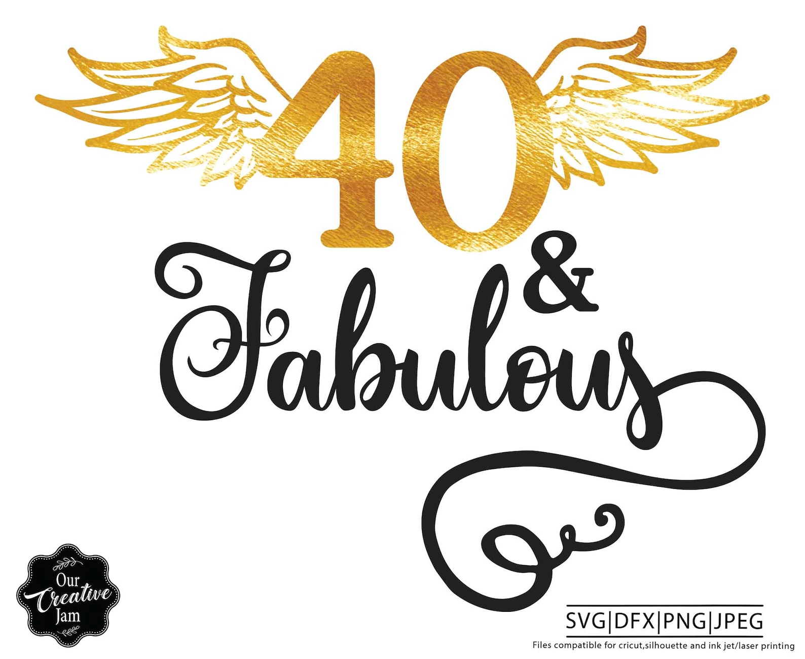 40 and Fabulous Svg Fabulous at 40 Svg 40 and Fab Svg 40th - Etsy