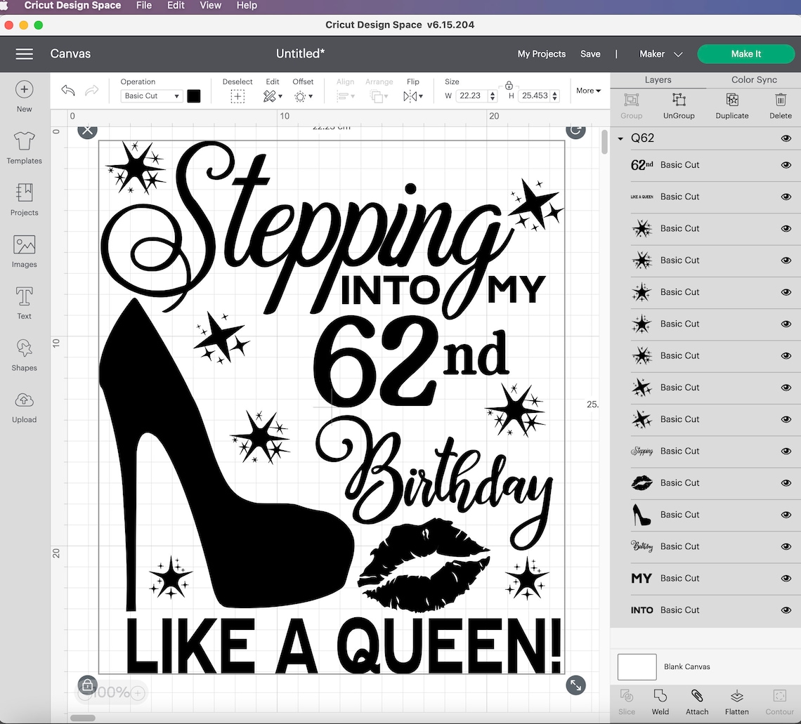 Stepping Into My 62nd Like a Queen SVG 62nd Birthday Svg 62 - Etsy Canada