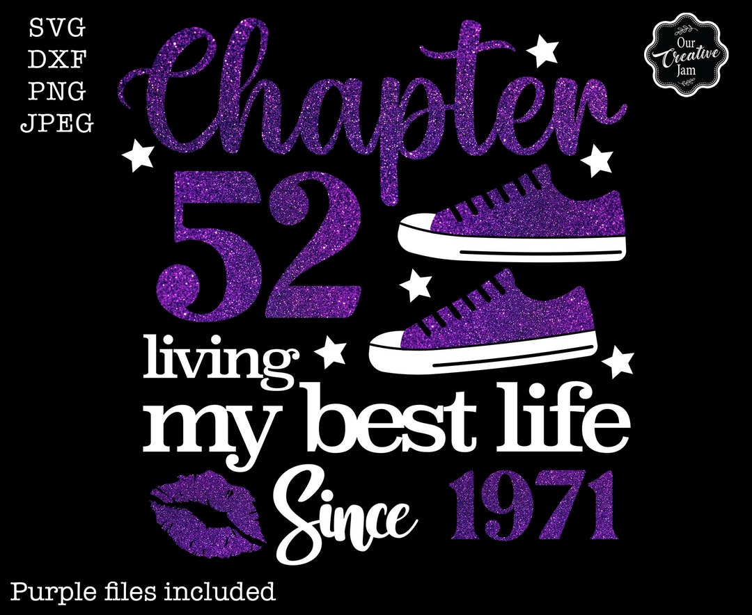 Chapter 52 SVG, 52nd Birthday Svg, 52 Birthday SVG, 52 SVG, Born in ...