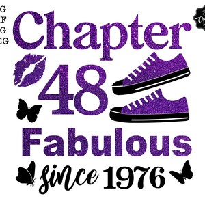 Chapter 48 Fabulous Since 1976 Svg, 49th Birthday Svg, Chapter 48 Svg ...