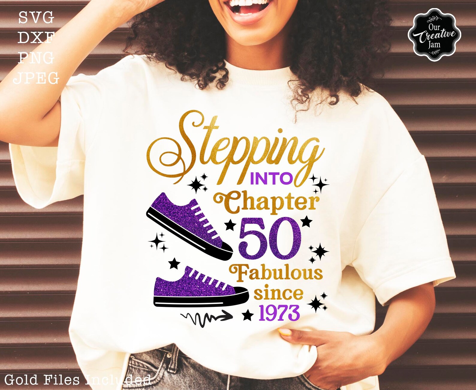 Stepping Into Chapter 50 Fabulous Since 1973 Svg, 50th Birthday Svg ...