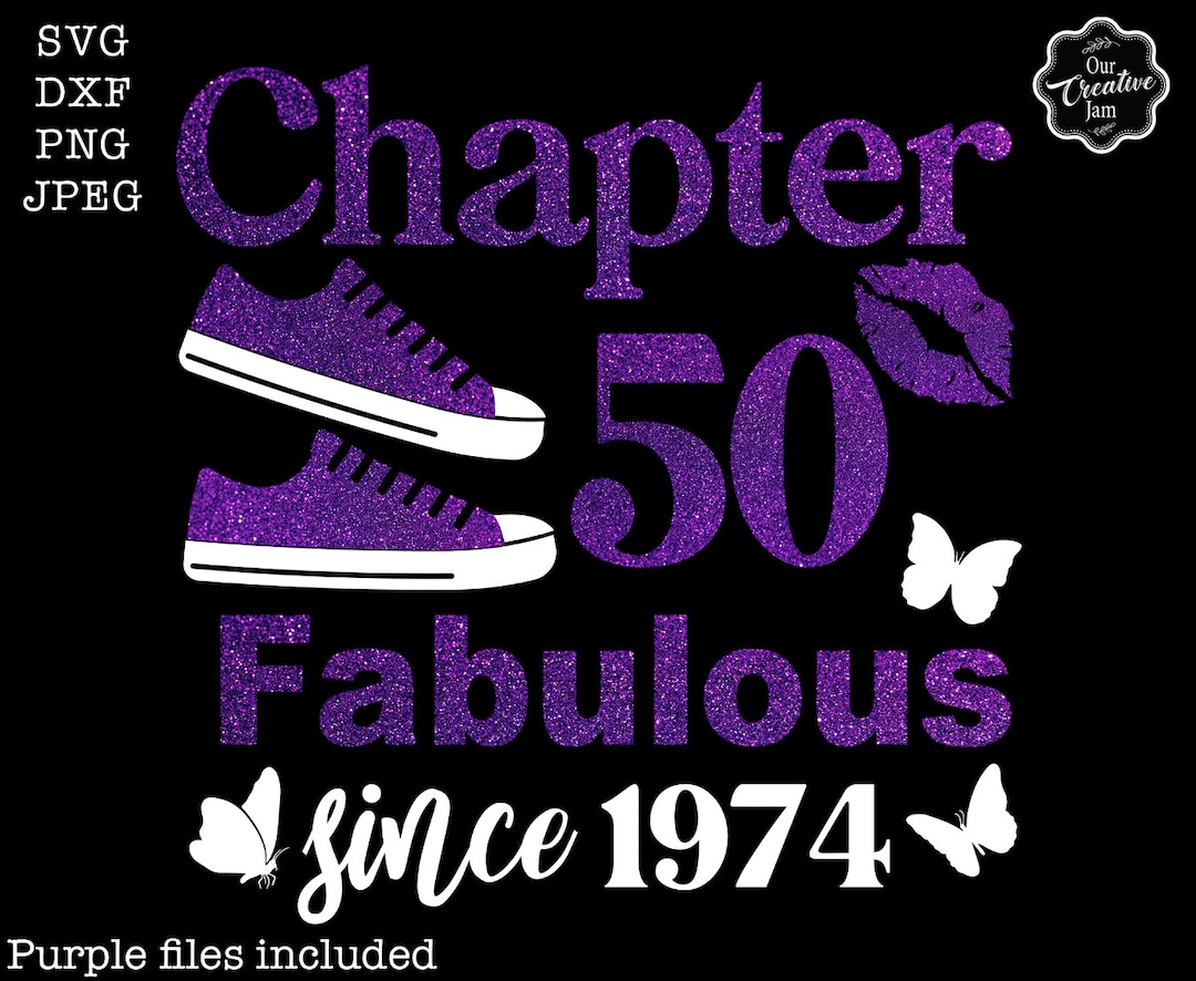 Chapter 50 Fabulous Since 1974 Svg, 50th Birthday Svg, Chapter 50 Svg ...