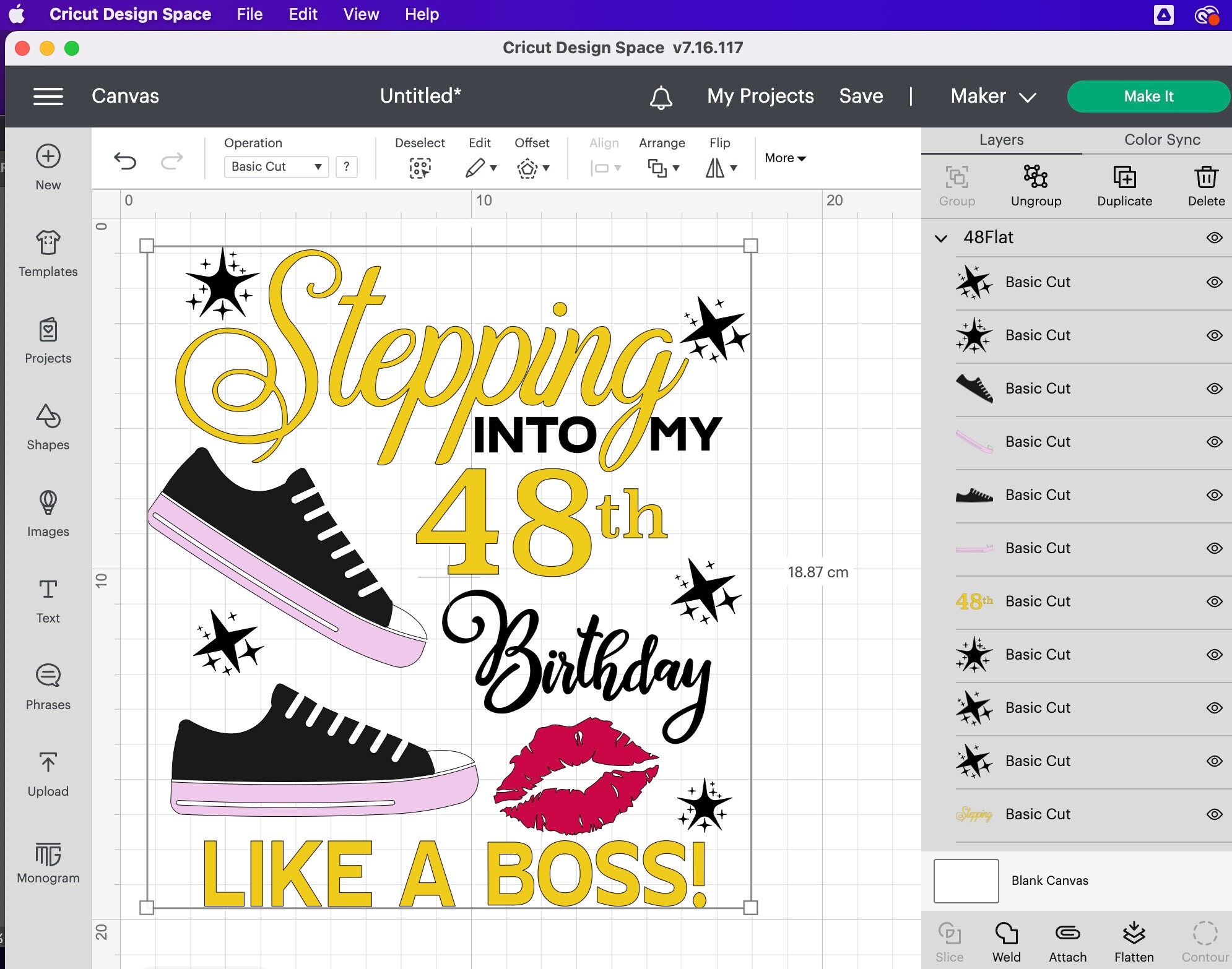 48th Birthday Svg Stepping Into My 48th Birthday Like a Boss - Etsy UK