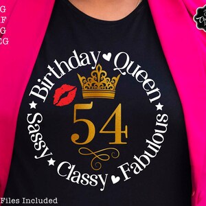 54th Birthday Svg, 54 Birthday Svg, 54th Birthday Shirt Svg, 54th ...