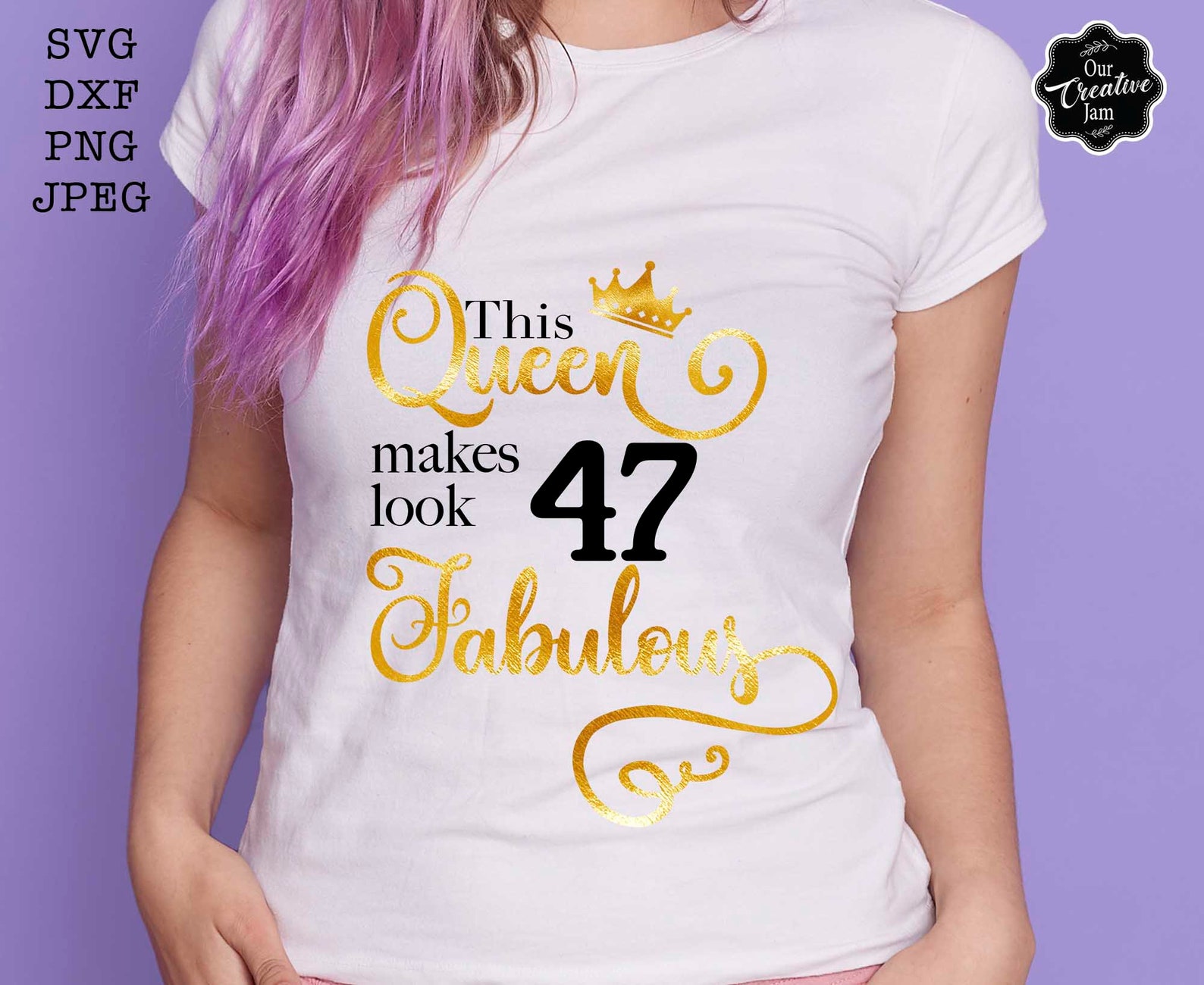 This Queen Makes 47 Look Fabulous Svg 47th Birthday Svg 47th | Etsy