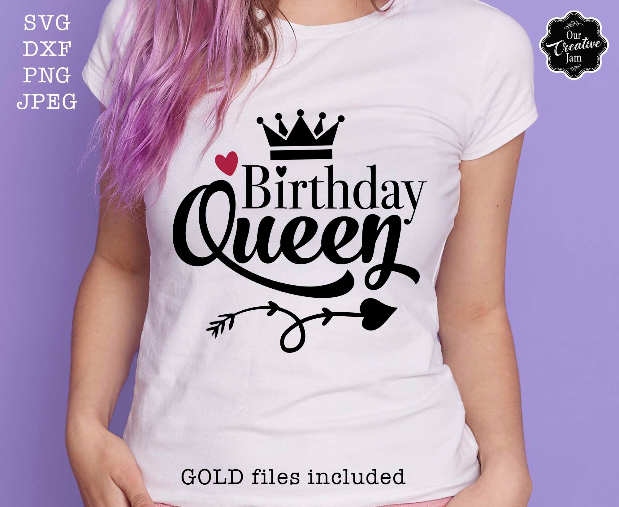 Birthday Queen Crown Svg, Birthday Queen With Crown Svg, Birthday Queen ...