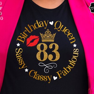 83 Sassy Classy Fabulous Svg, 83rd Birthday Svg, 83rd Birthday Png ...