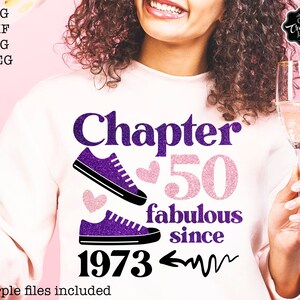 Chapter 50 Fabulous Since 1973 Svg, 50th Birthday Svg, Chapter 50 Svg, Cricut Chapter 50 Svg ...