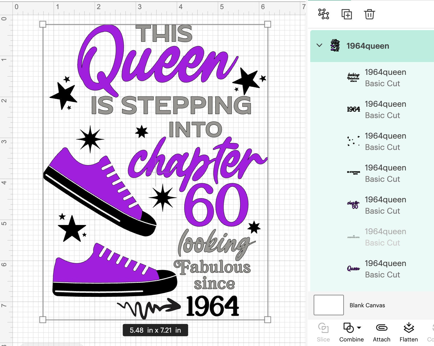 This Queen is Stepping Into Chapter 60 Looking Fabulous Since 1964 Svg ...