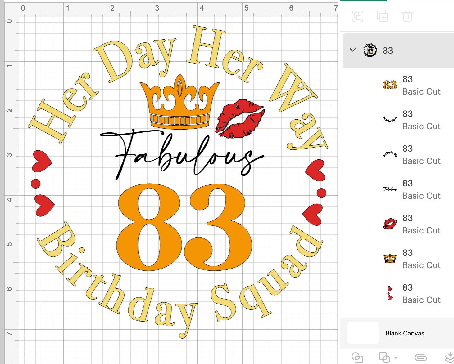Her Day Her Way Birthday Squad Svg, 83rd Svg, 83rd Birthday Svg for ...
