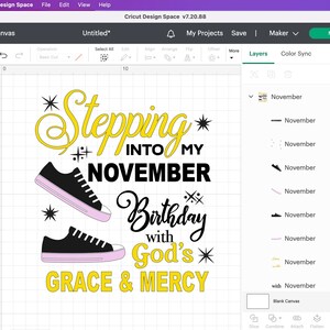 Stepping Into My Birthday Svg, November Queen Svg, November Birthday ...