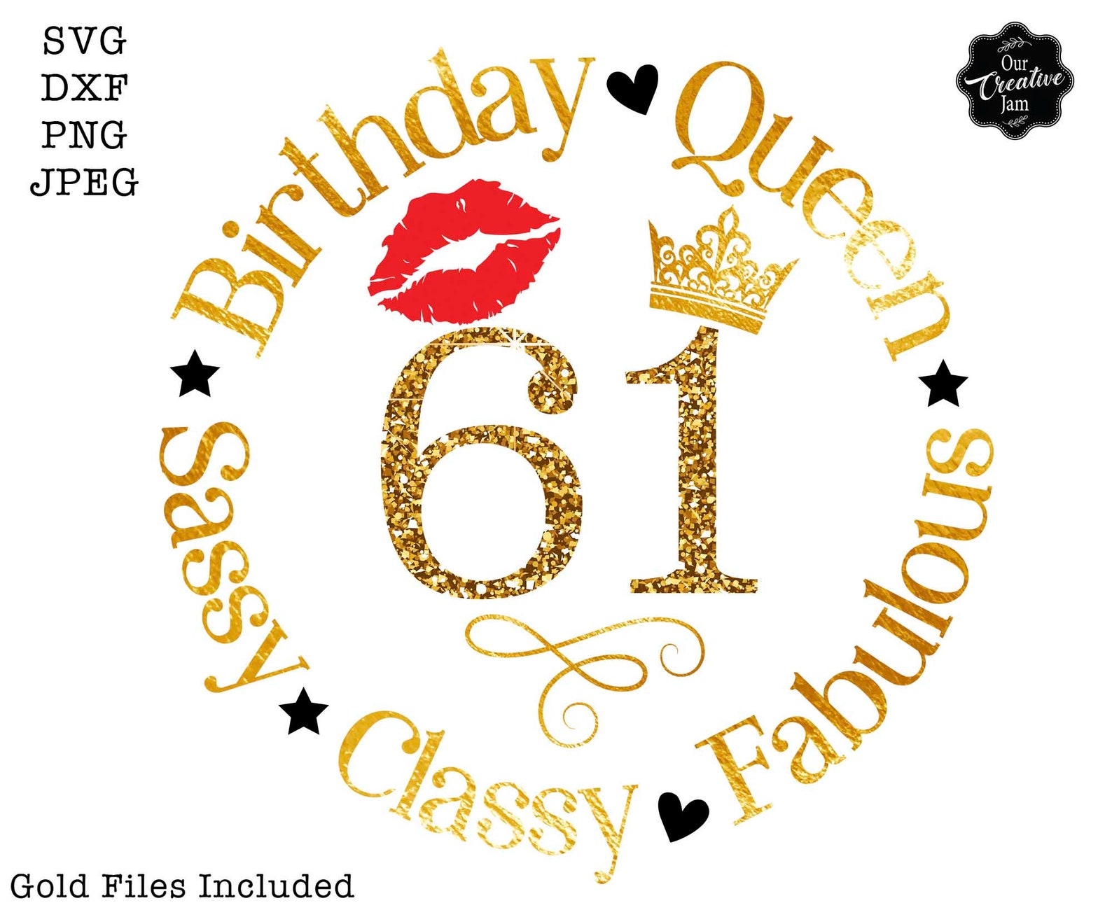 61st Birthday Svg, 61 and Fabulous Svg, Fabulous at 61 Svg, 61 and Fab ...