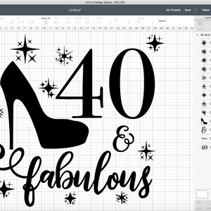 40 and Fabulous Svg, Fabulous at 40 Svg, 40 and Fab Svg, 40th Birthday ...