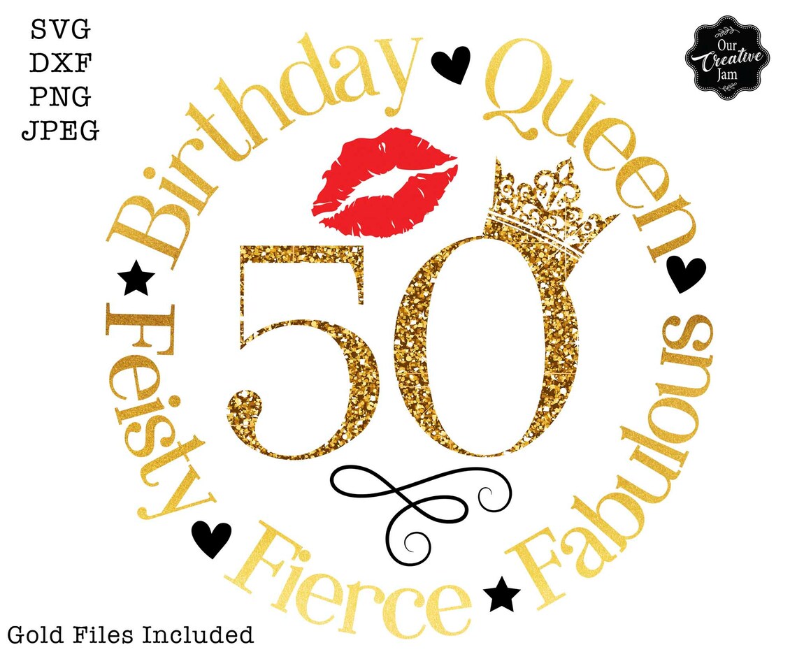 Feisty Fierce Fabulous SVG 50 and Fabulous Svg 50th Birthday - Etsy