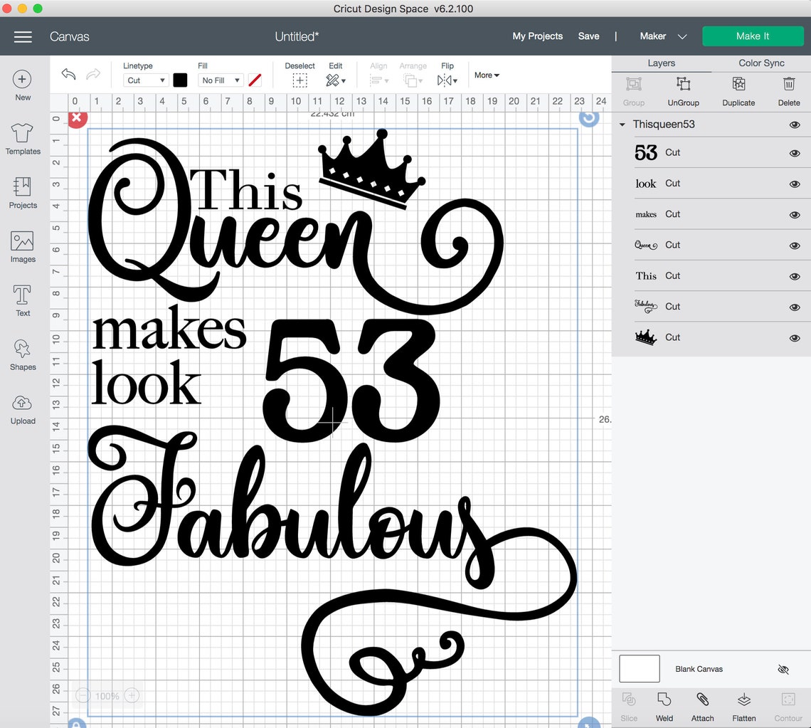 This Queen Makes 53 Look Fabulous Svg 53rd Birthday Svg 53 - Etsy