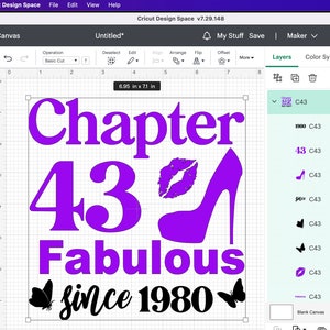 Chapter 43 Fabulous Since 1980 SVG, 43 and Fabulous Svg, 43and Fab Svg ...