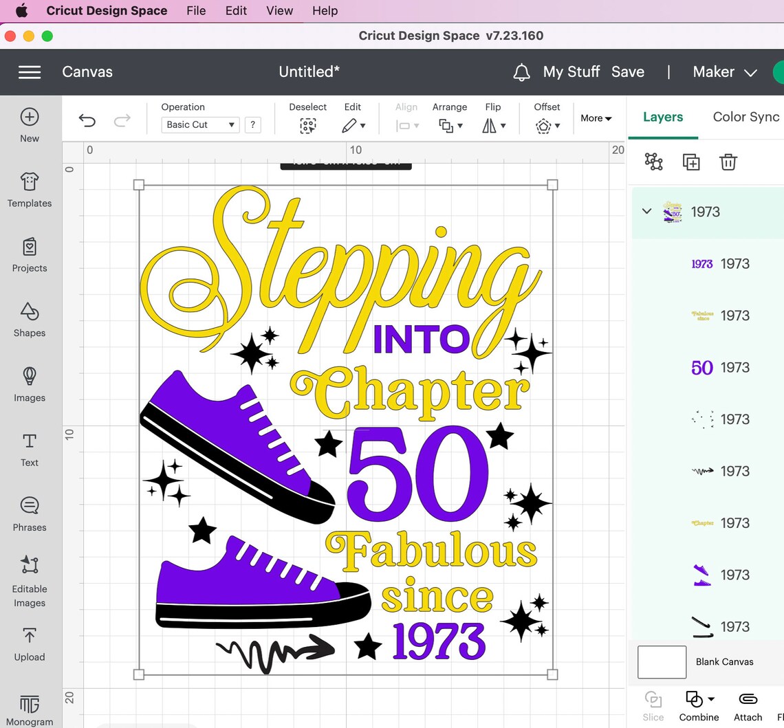 Stepping Into Chapter 50 Fabulous Since 1973 Svg, 50th Birthday Svg ...