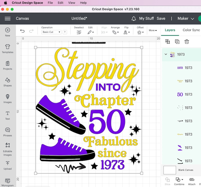 Stepping Into Chapter 50 Fabulous Since 1973 Svg 50th - Etsy