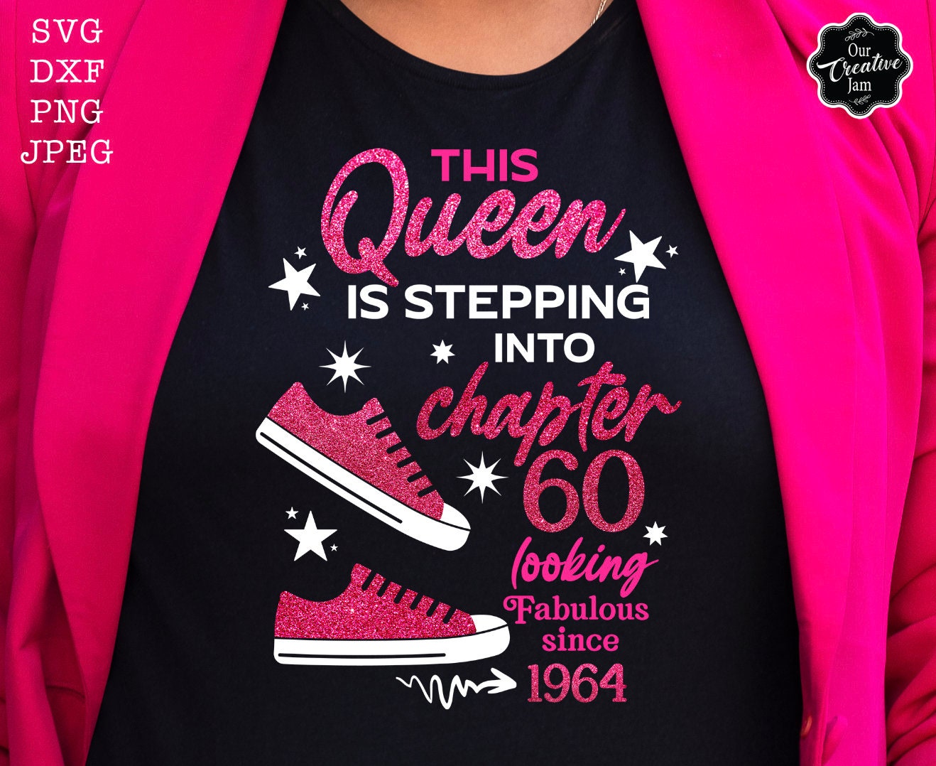 This Queen is Stepping Into Chapter 60 Looking Fabulous Since 1964 Svg ...