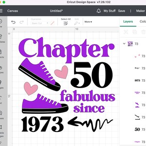 Chapter 50 Fabulous Since 1973 Svg, 50th Birthday Svg, Chapter 50 Svg, Cricut Chapter 50 Svg ...