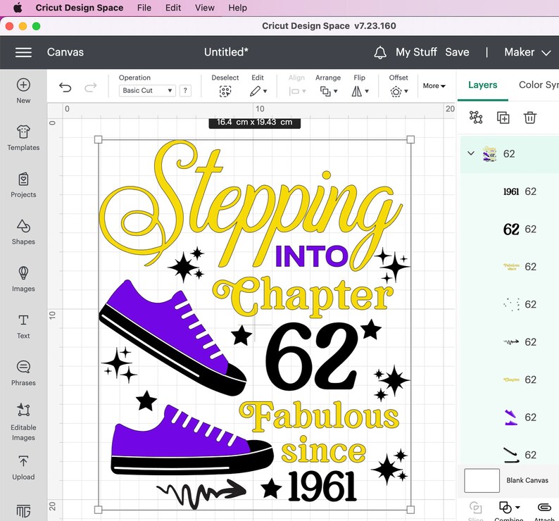 Stepping Into Chapter 62 Fabulous Since 1961 Svg 62nd - Etsy
