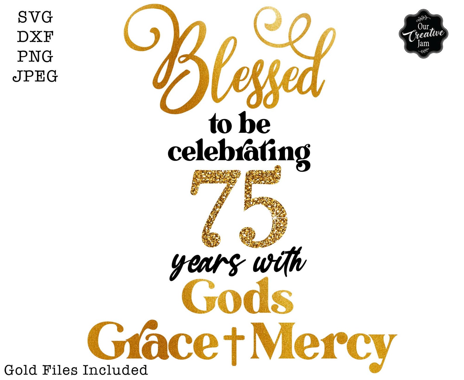 Blessed to Be Celebrating My 75th Birthday With Gods Grace and - Etsy