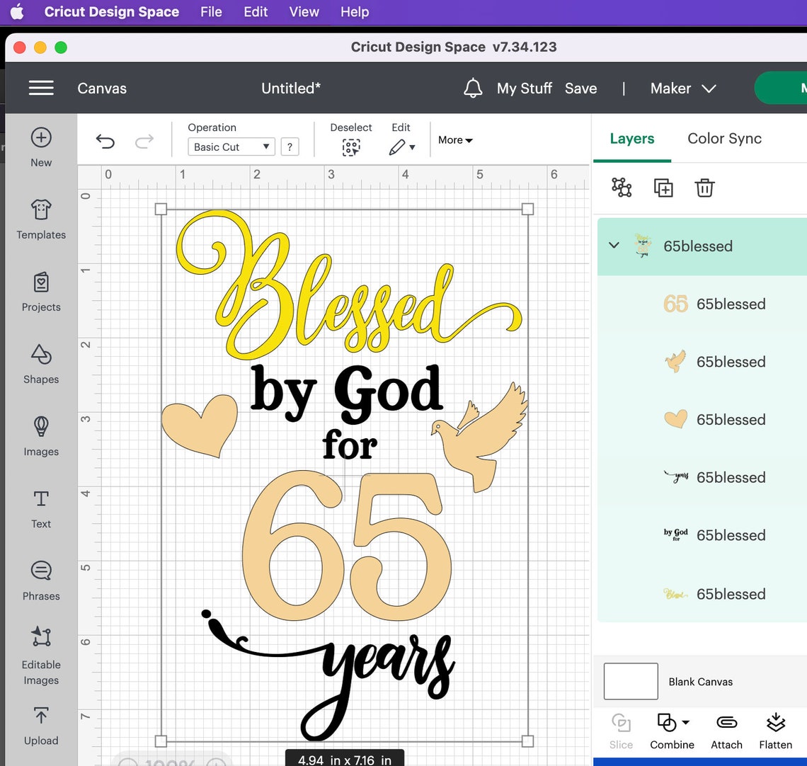 Blessed by God for 65 Years Svg, Blessed by God Svg, 65th Svg Woman ...