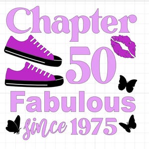 Chapter 50 Fabulous Since 1975 Svg, 50th Birthday Svg, Chapter 50 Svg, Cricut Chapter 50 Svg ...