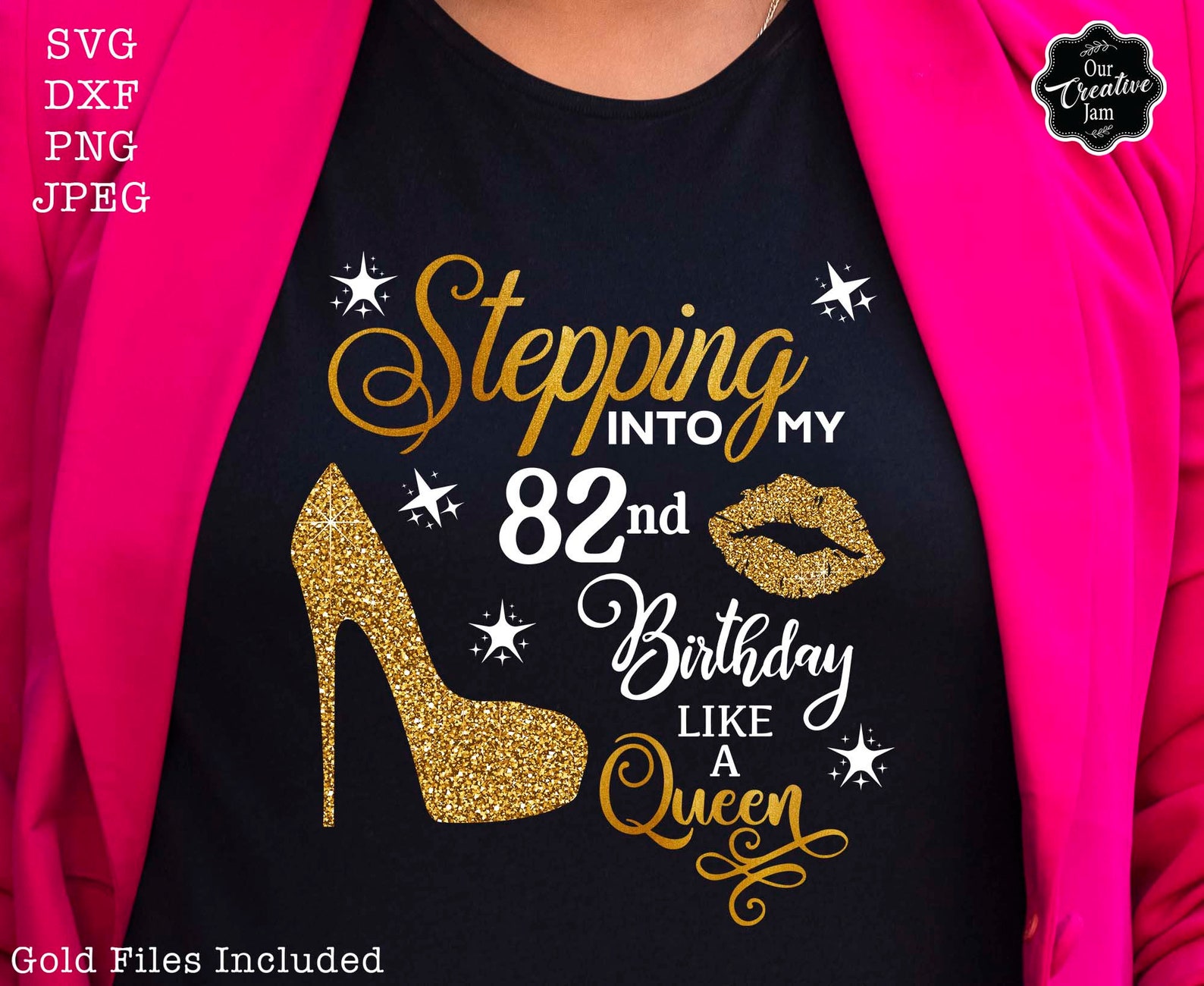 Stepping in to My 82nd Birthday Like a Queen Svg, 82 and Fabulous Svg ...