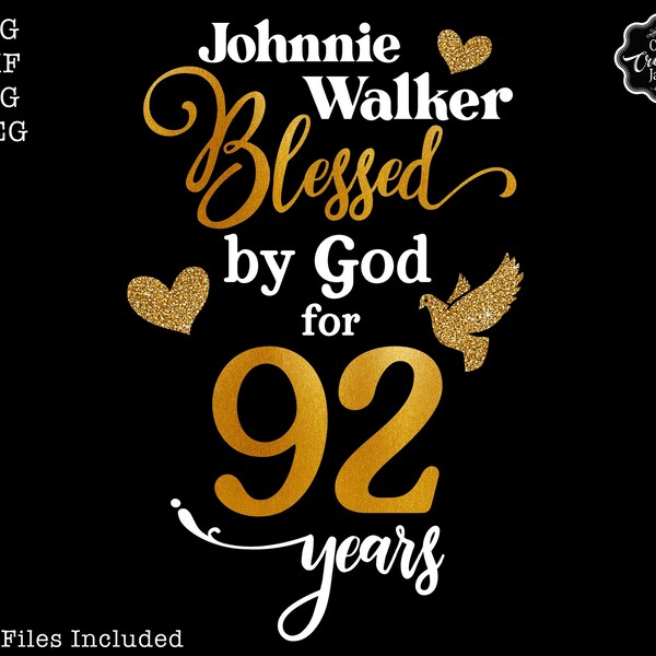 Blessed by God for 90 Years Svg - Etsy