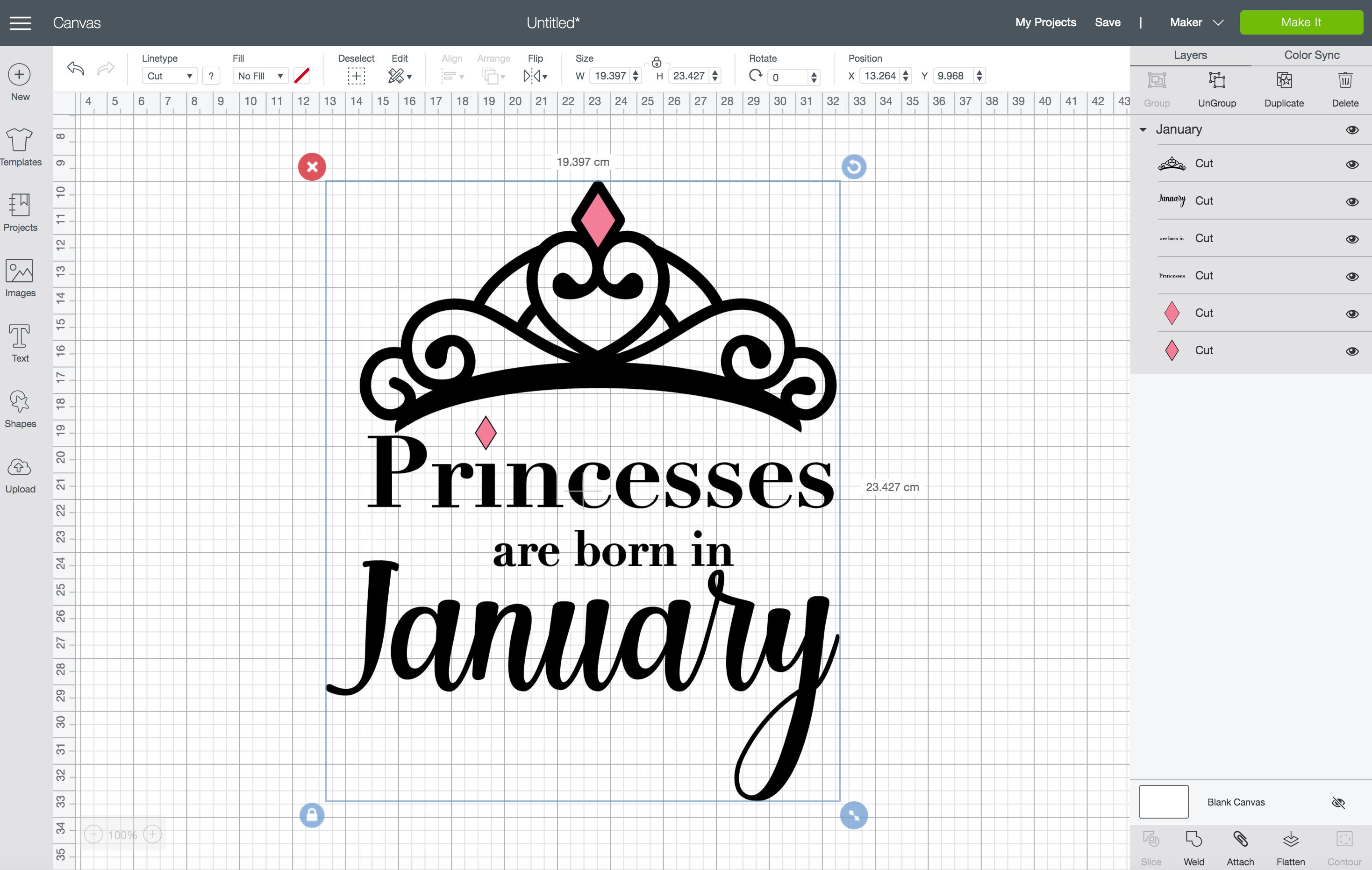 Princesses Are Born in January Svg, January Birthday Svg, January Svg ...