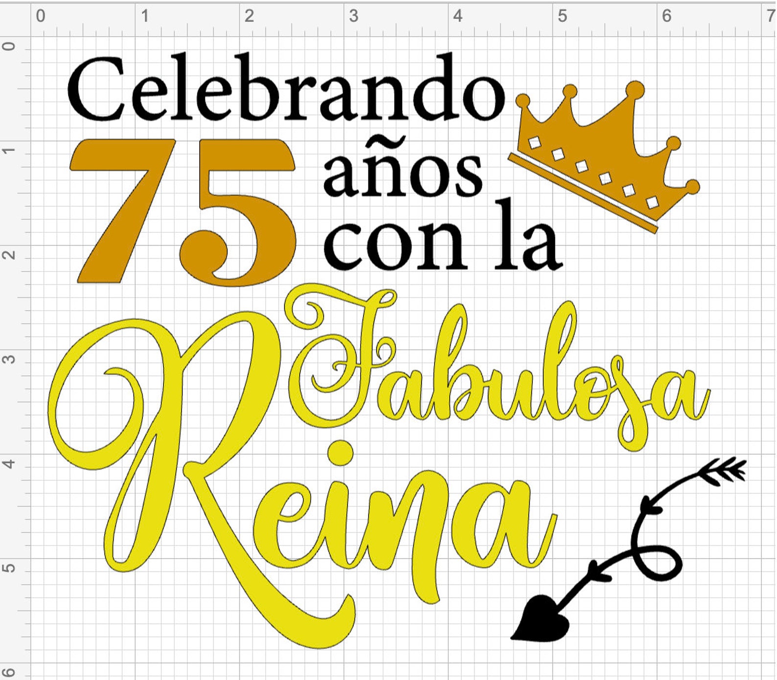 Celebrando 75 75 Años Con La Fabulosa Reina SVG,75 and Fabulosa Svg,75 ...