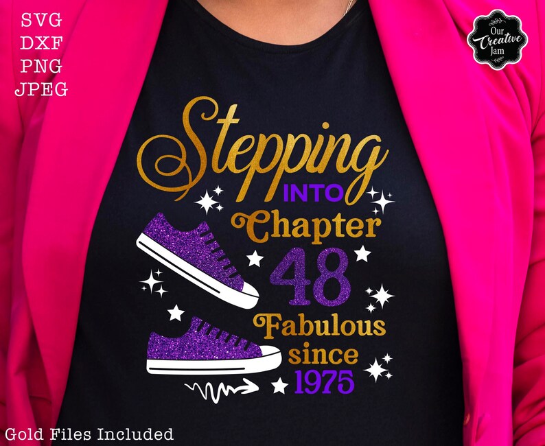 Stepping Into Chapter 48 Fabulous Since 1975 Svg 49th - Etsy