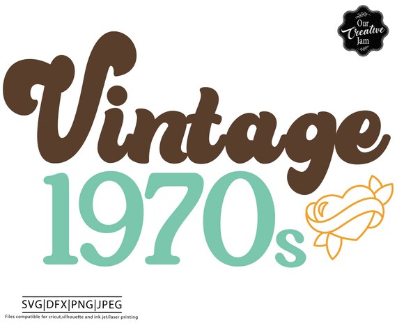 Vintage 1970s Svg Vintage 1970 Svg 1970 Svg 50th Birthday | Etsy