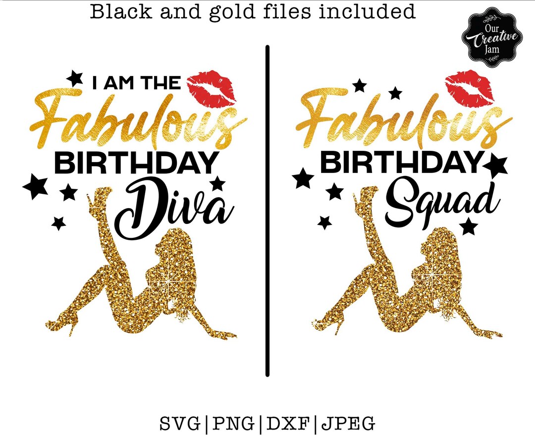 Birthday Diva SVG, Diva Squad Svg, Birthday Diva Squad Svg, Birthday ...